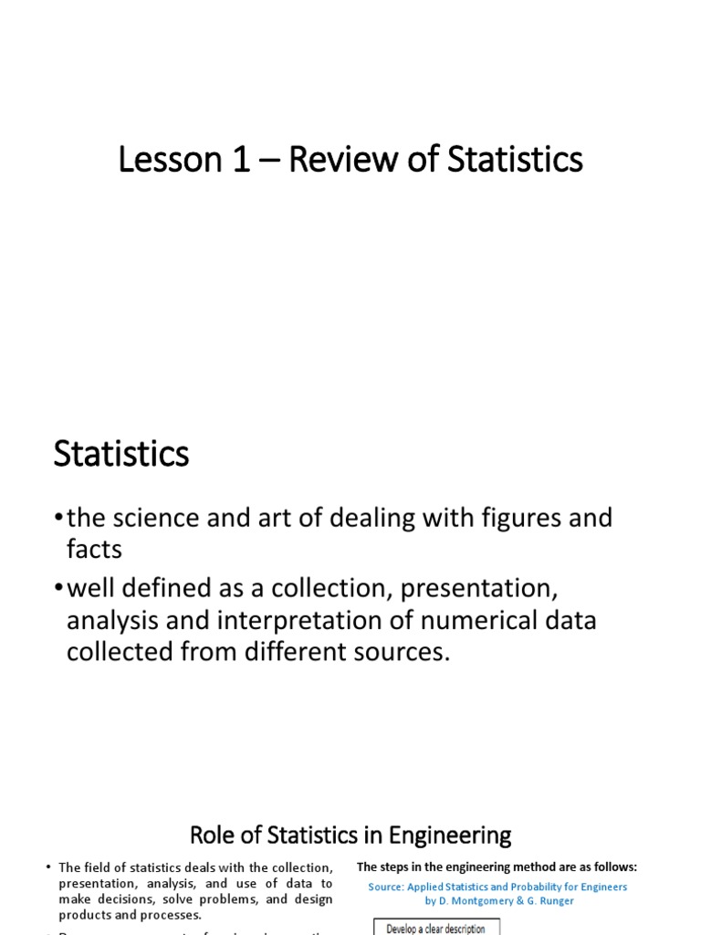 1 Review of Statistics | PDF | Quantile | Statistics