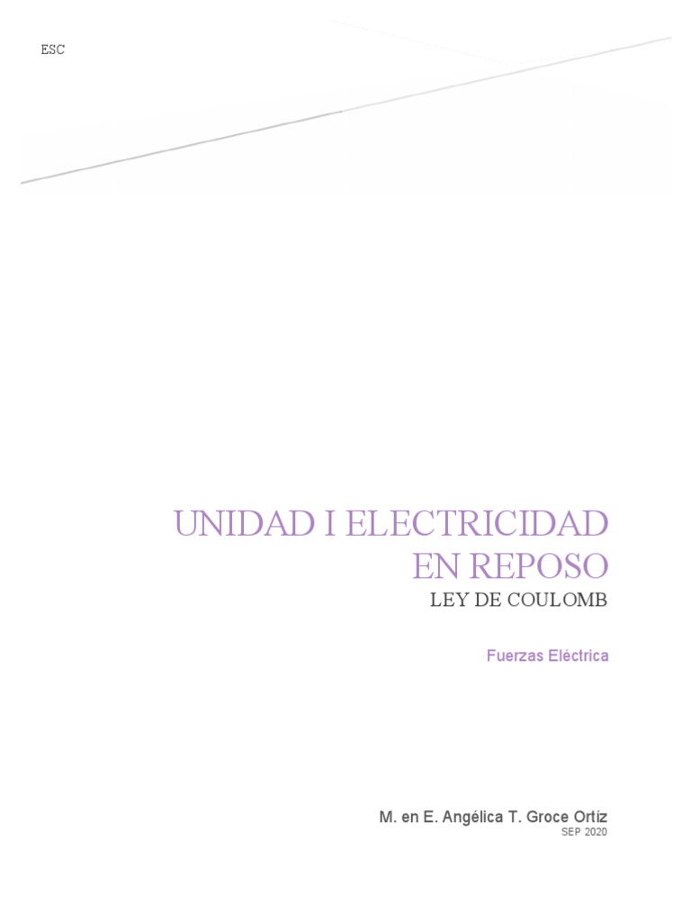 Unidad I FUERZA ELECTRICA 2021 3 | PDF | Fuerza | Vector Euclidiano