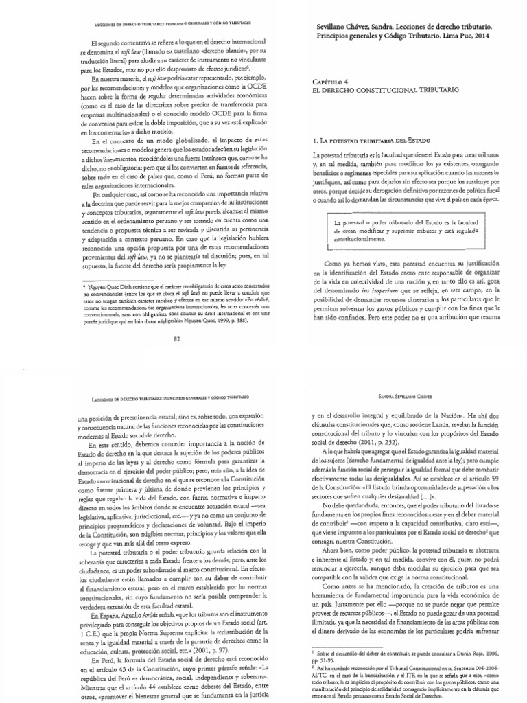 Sevillano Sandra - Lecciones de Derecho Tributario Cap 4 | PDF | Estado ...