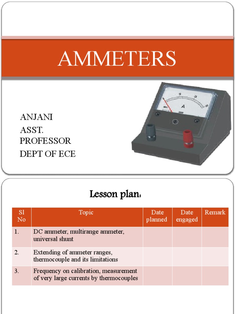 Ammeter | PDF | Thermocouple | Electrical Equipment