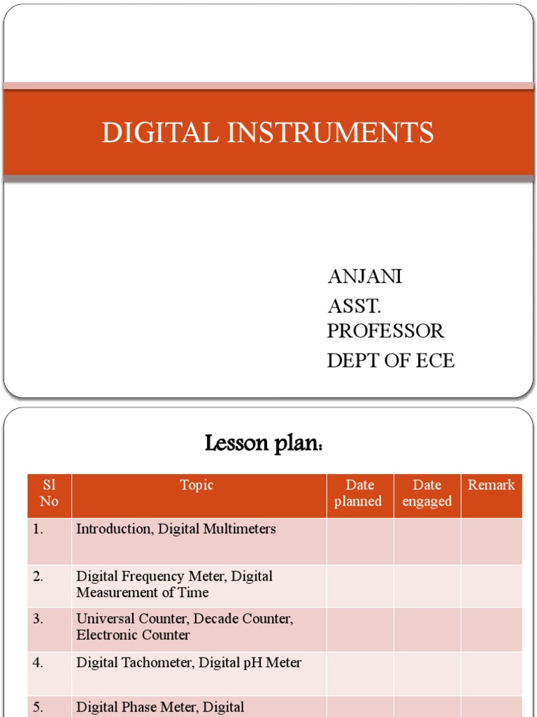Digital Instruments | PDF | Frequency | Analog To Digital Converter