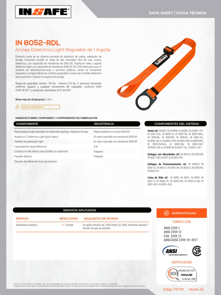 Tie Off in 8052-Rdl-ftp-201 | PDF