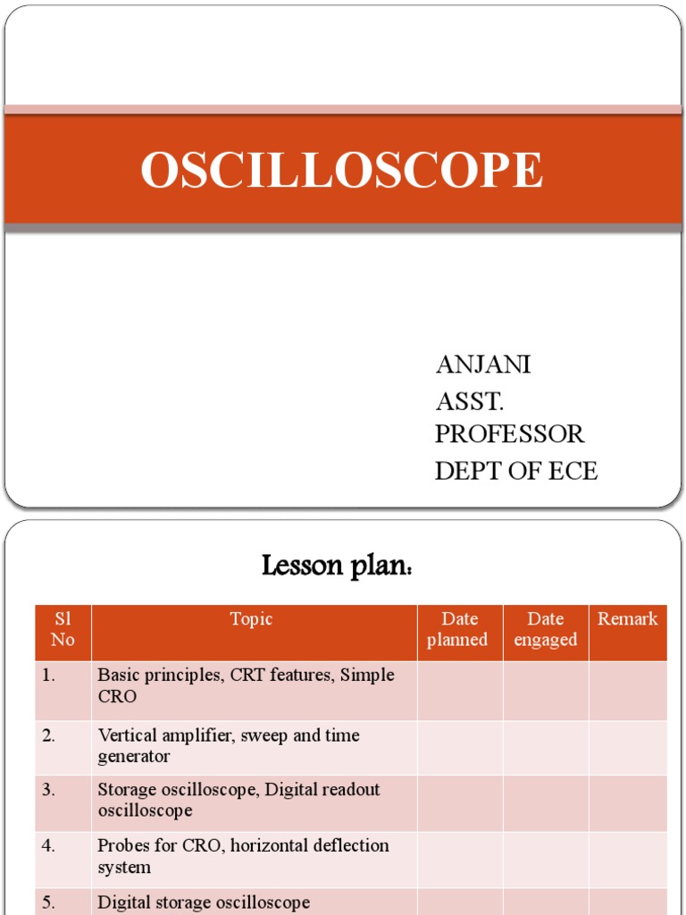 OSCILLOSCOPE | PDF | Electromagnetism | Metrology
