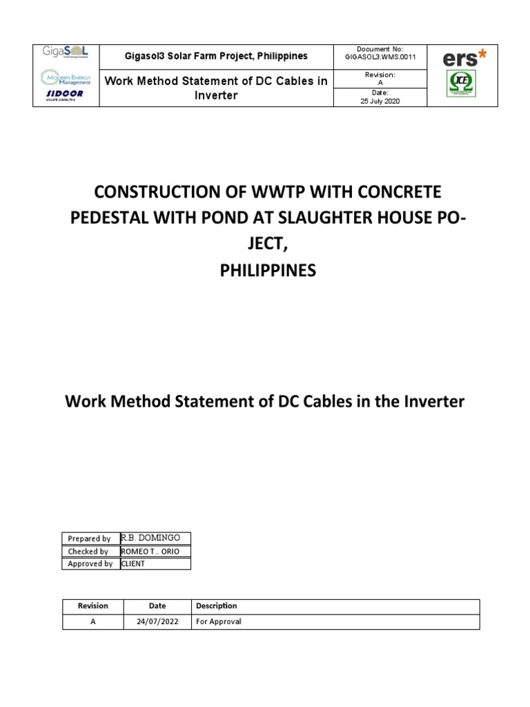 4.WMS & HIRAC For Termination of Cables in The Inverter Final | PDF ...