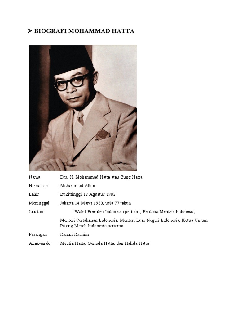 Biografi dan Peran Bung Hatta | PDF | Politik