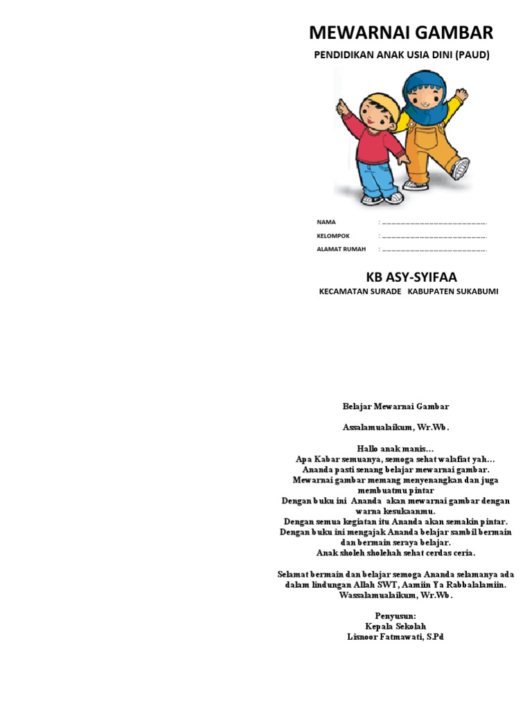 Buku Mewarnai Anak PAUD | PDF