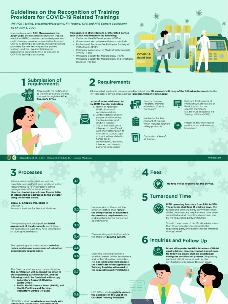 01 Guidelines On The Recognition of Training Providers For COVID 19 ...