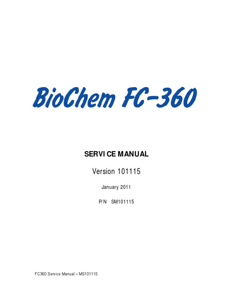 FC360 Manual Service Rev. 101115 | PDF | Power Supply | Washing Machine