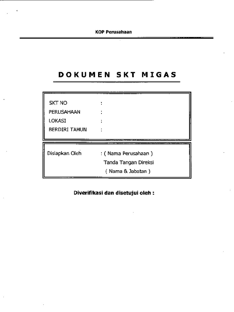 Permohonan SKT Migas | PDF