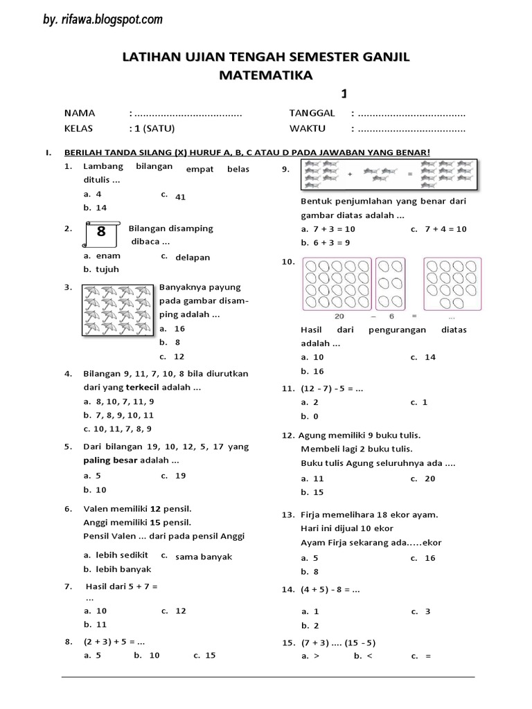 Soal Matek Uts | PDF