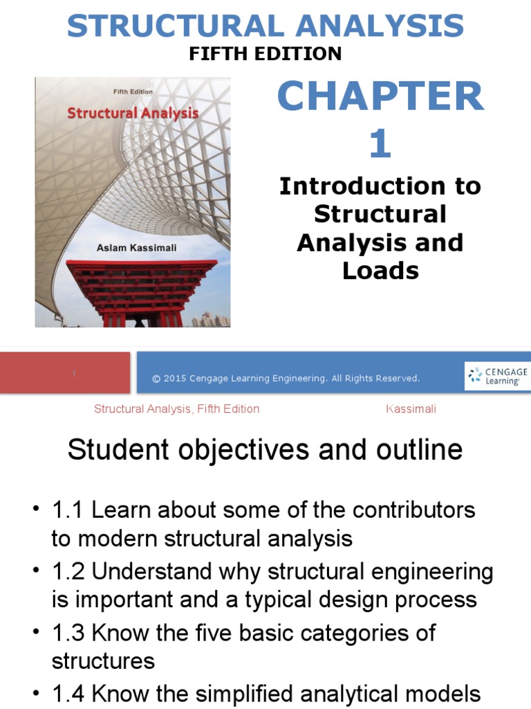 Chapter 1 Introduction To Structural Analysis and Loads | PDF | Structural Analysis | Bending
