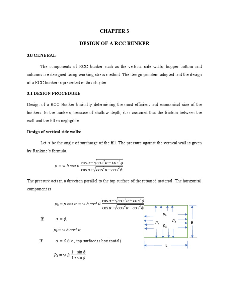 Bunker Design Final | PDF | Bending | Pressure