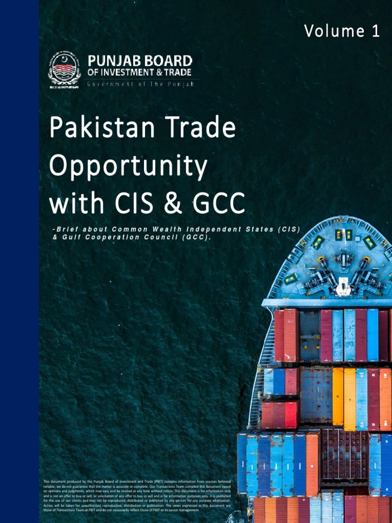 CIS-GCC Countries Brief and Existing Trade of Pakistan | Download Free ...