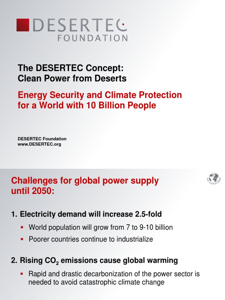 Desertec Concept | PDF | World Energy Consumption | Renewable Energy