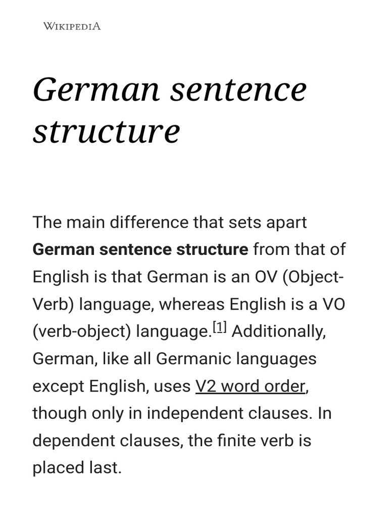 German Sentence Structure | PDF | Semiotics | Human Communication