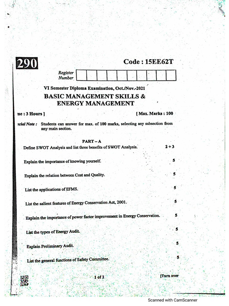 BMS Question Paper | PDF