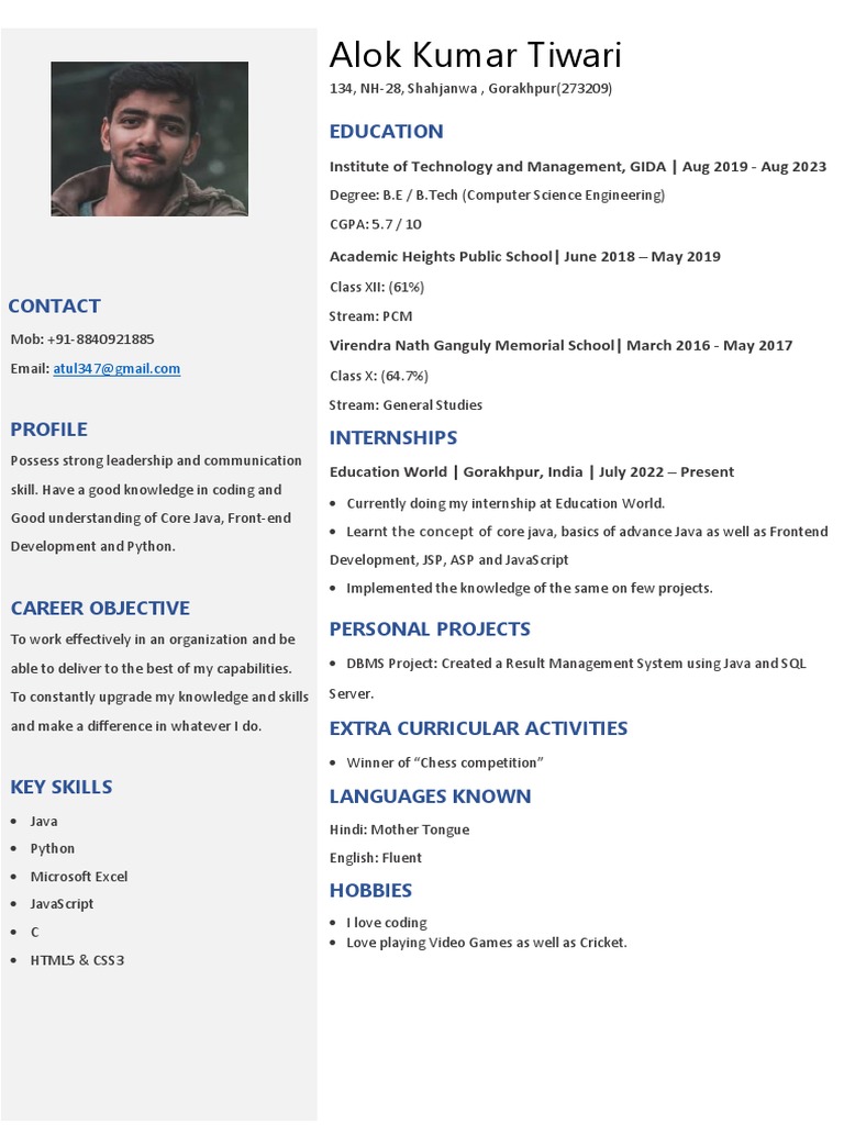 Alok Resume | PDF | Java (Programming Language) | Computing Alok Resume | PDF | Java (Programming Language) | Computing