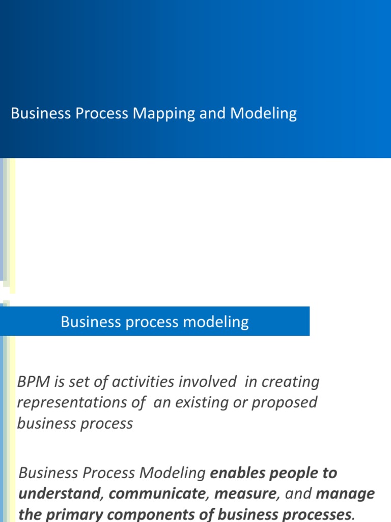 Business Process Mapping and Modeling | PDF | Business Process ...