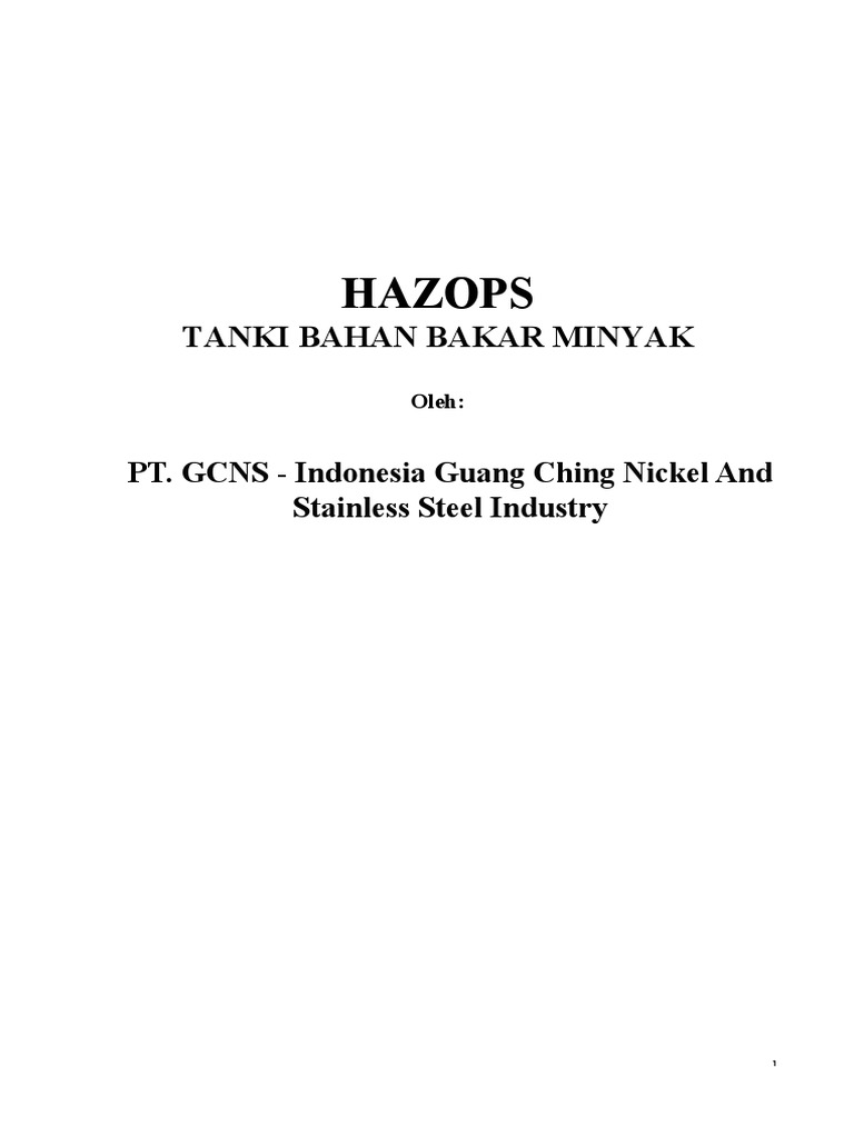 Latihan 6-Laporan Hazops LPG Storage-Paling Ok | PDF