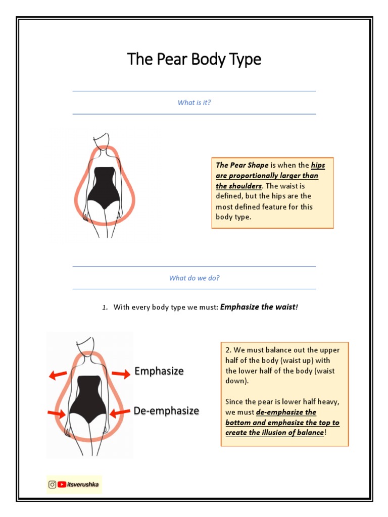 Styling Tips for Pear Body Types | PDF | Clothing | Fashion