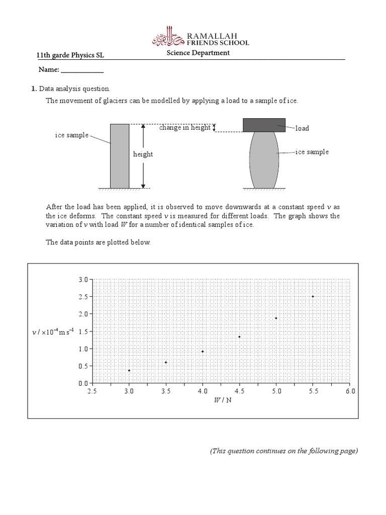 11th Physics SL Worksheet 2 (Anan B) | PDF | Uncertainty | Hypothesis