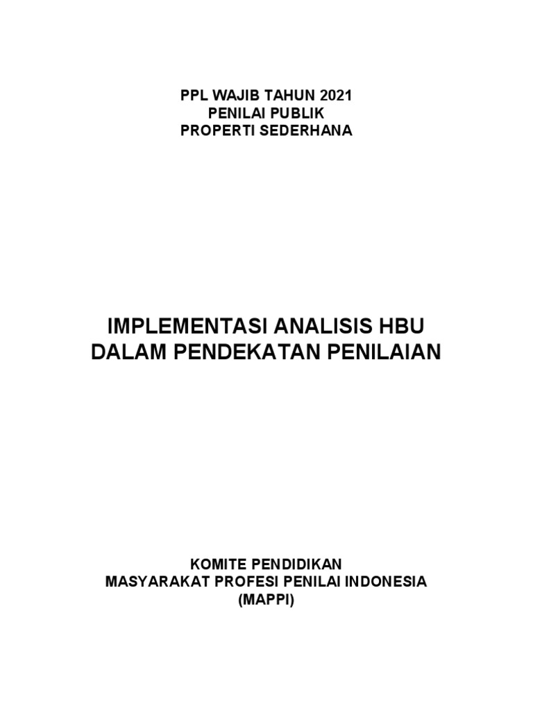 Implementasi Hbu Properti Sederhana | PDF