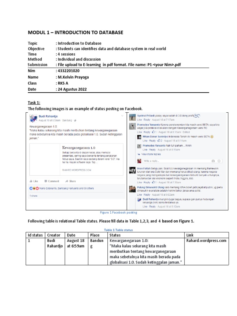 P1 - Introduction To Database | PDF