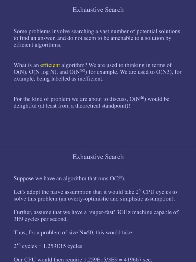 Exhaustive Searching | PDF