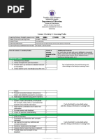 LESSON PLAN in COT1 - Q1 (2023-2024) | PDF | Learning | Communication