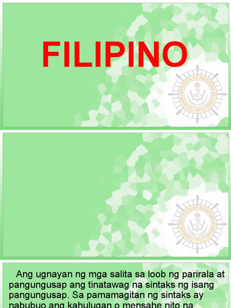 Lesson 6 - Filipino | PDF