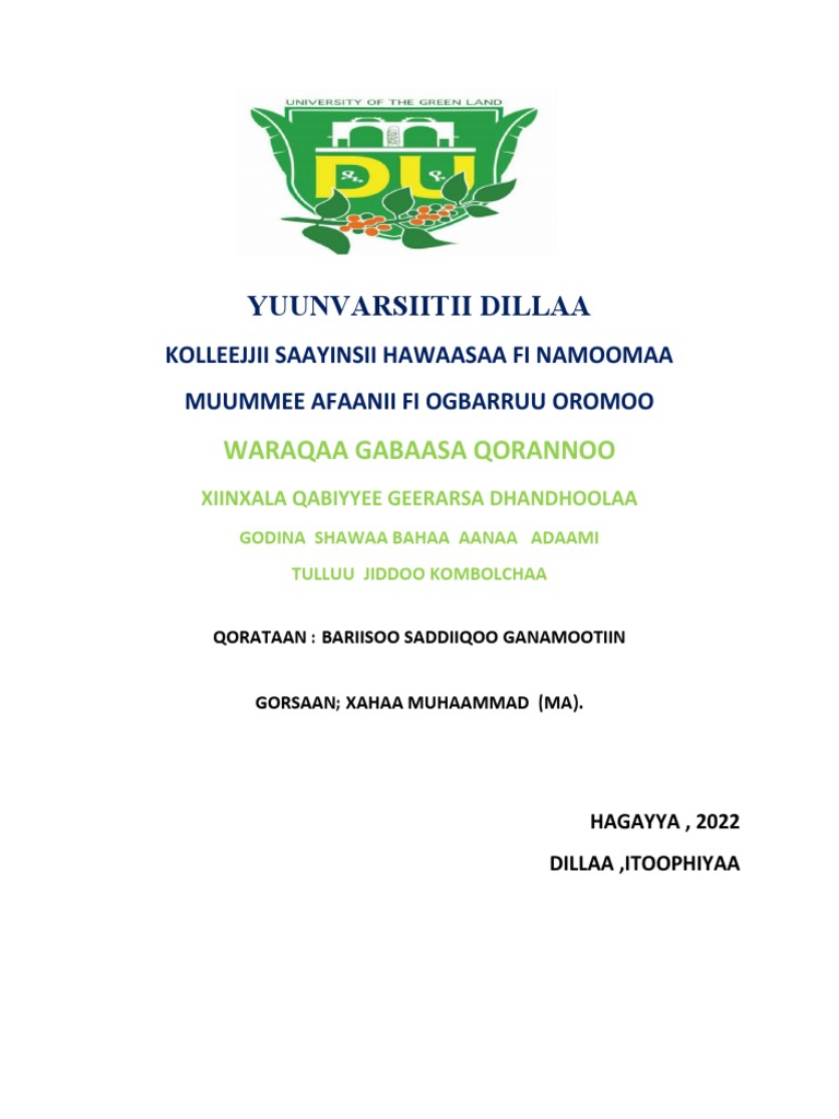 Afwalaloo Geerarsaa. | PDF