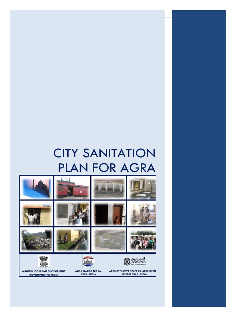 Agra City Sanitation Plan Overview | PDF | Sanitation | Sewage Treatment