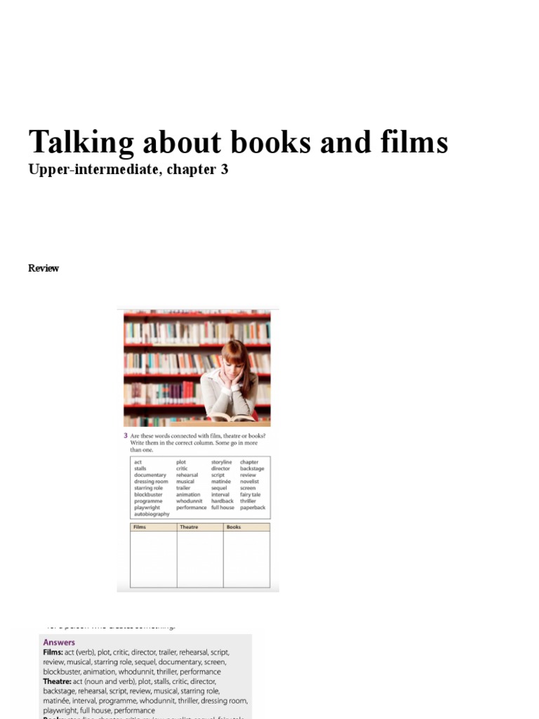 Chapter 3 Books Review, Upper-Intermediate | PDF
