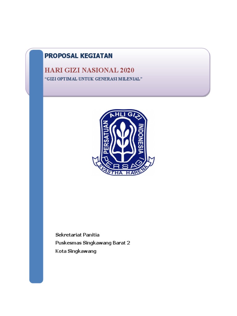 Proposal Kegiatan HGN PERSAGI 2020 | PDF