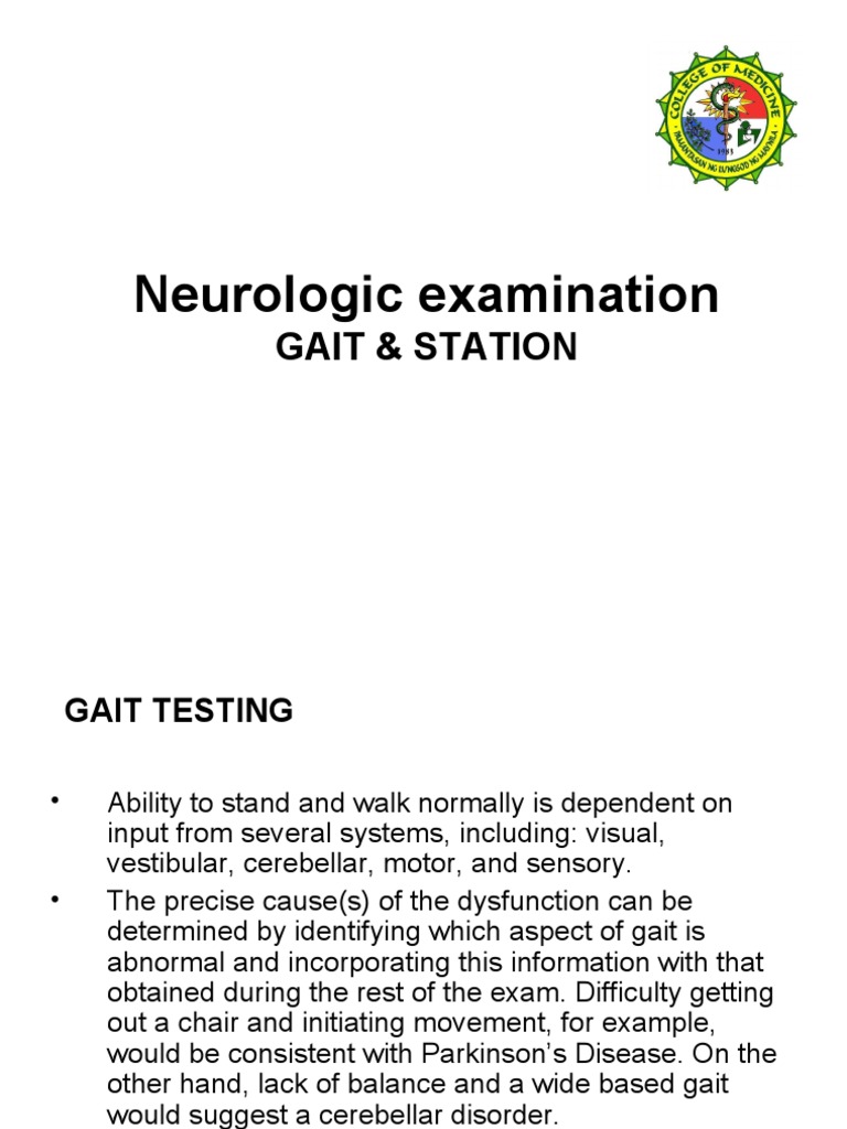 Gait and Station | PDF | Medical Specialties | Neurological Disorders