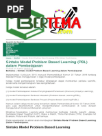 Sintaks Model Pembelajaran Problem Based Learning | PDF
