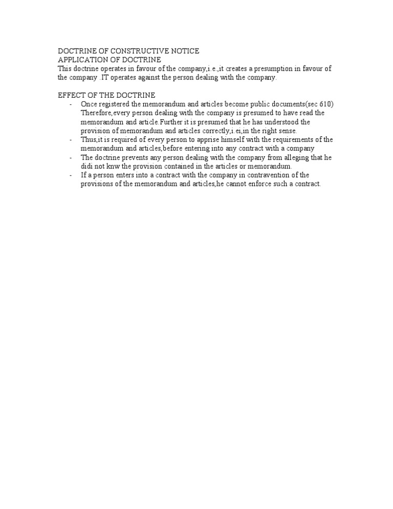 Understanding Constructive Notice | PDF | Law