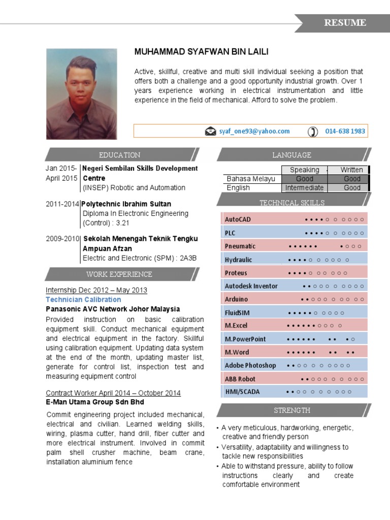Contoh Resume Terbaik 2 - Contoh.my | PDF | Mechanical Engineering ...