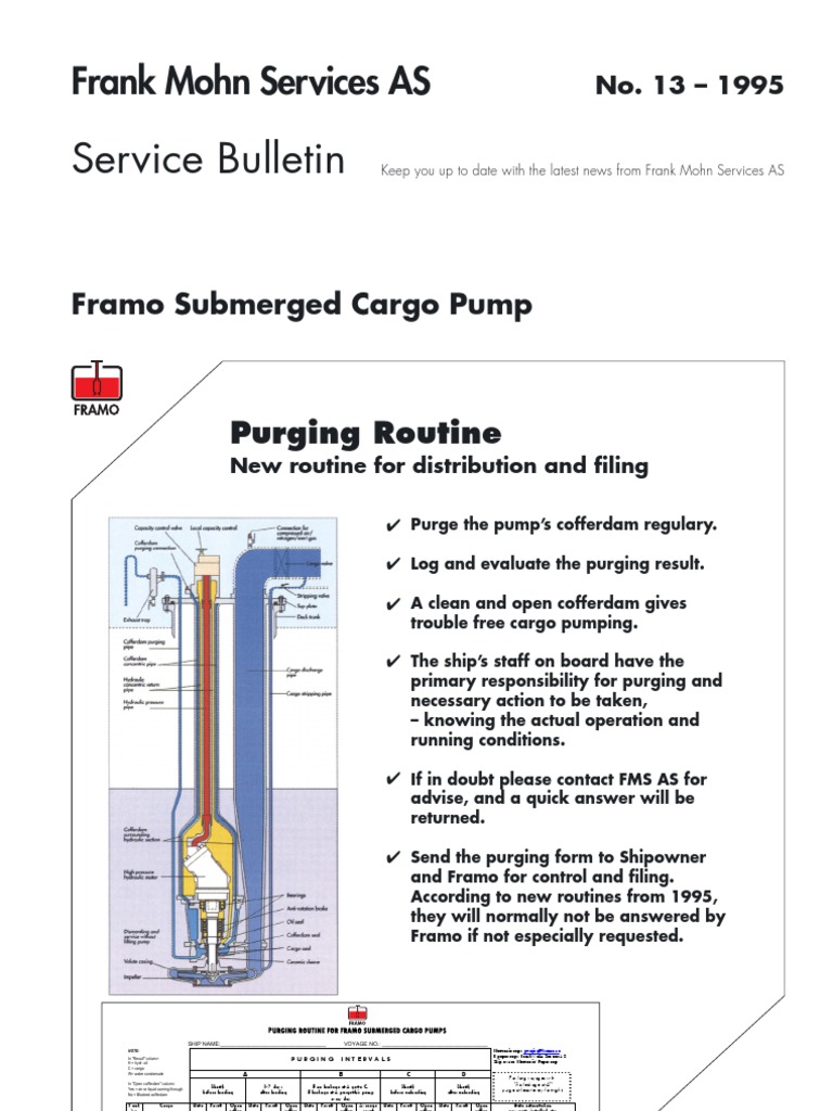 13-Framo Submerged Cargo Pump-Purging Routine | PDF | Pump | Valve