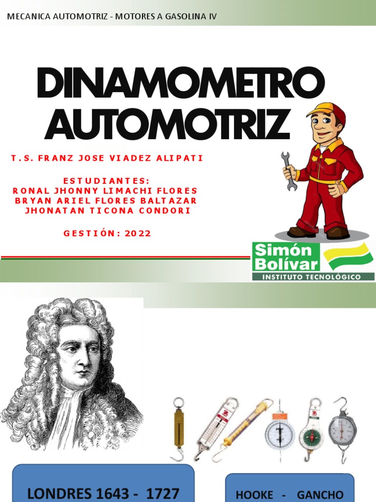 Tipos y Uso del Dinamómetro Automotriz | PDF | Ingeniería mecánica ...