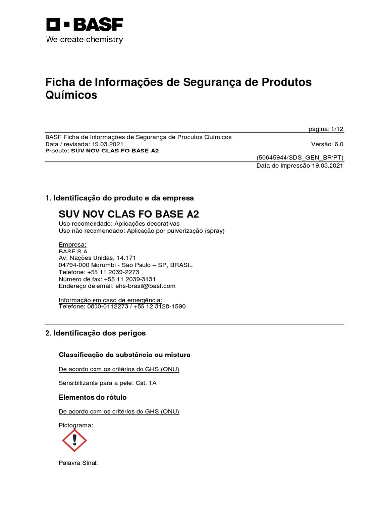 Fispq Suvinil Fosco Base b2 | PDF | Desperdício | Águas residuais