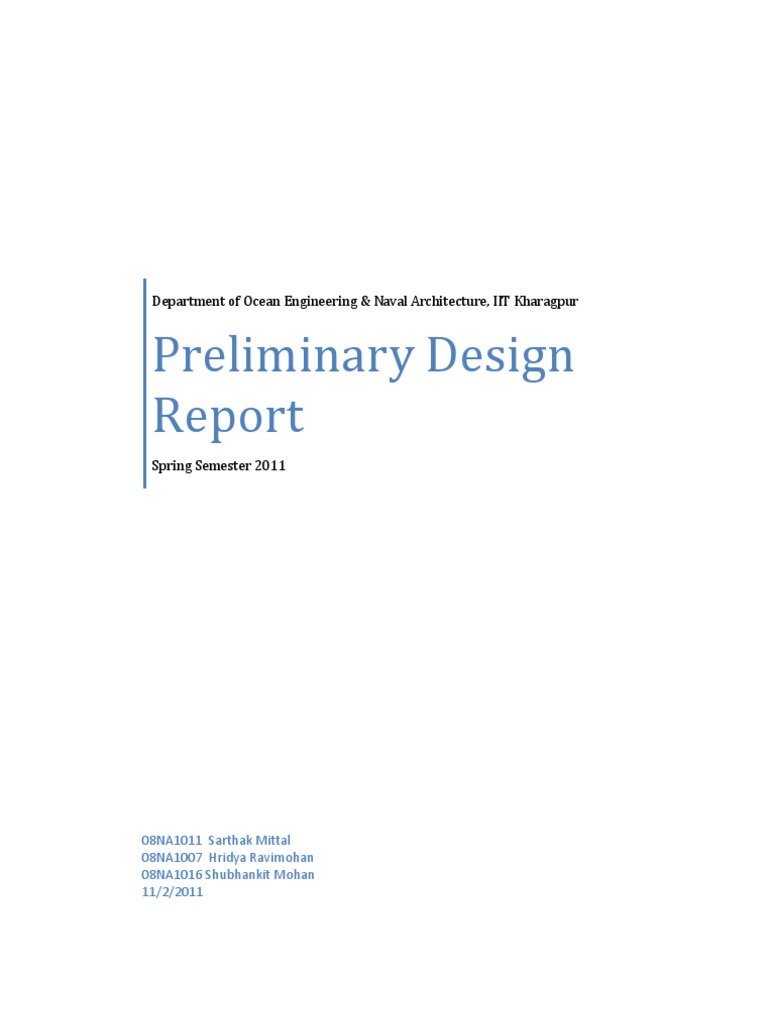 LNG Carrier Preliminary Design Report | PDF | Hull (Watercraft) | Water ...