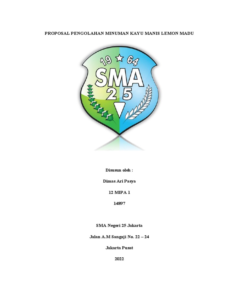 Proposal Pengolahan Minuman Kayu Manis Lemon Madu | PDF