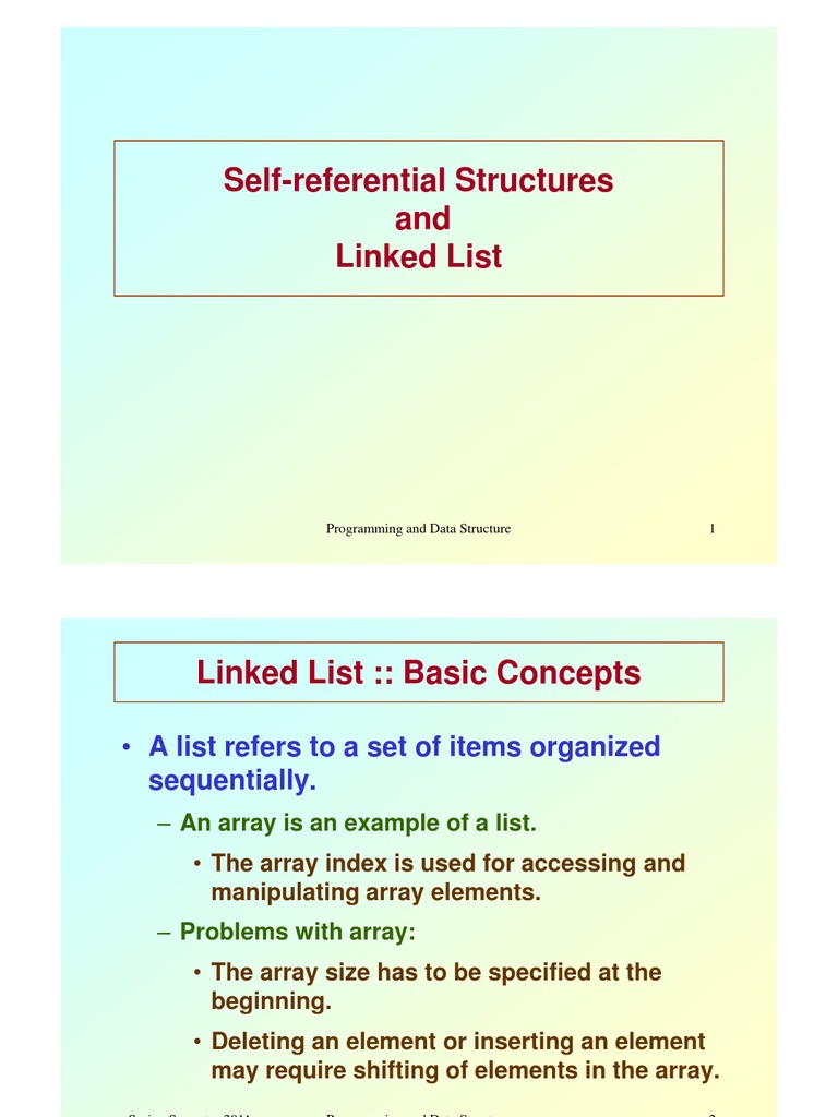 Linked Lists and Self-Referential Structures | PDF