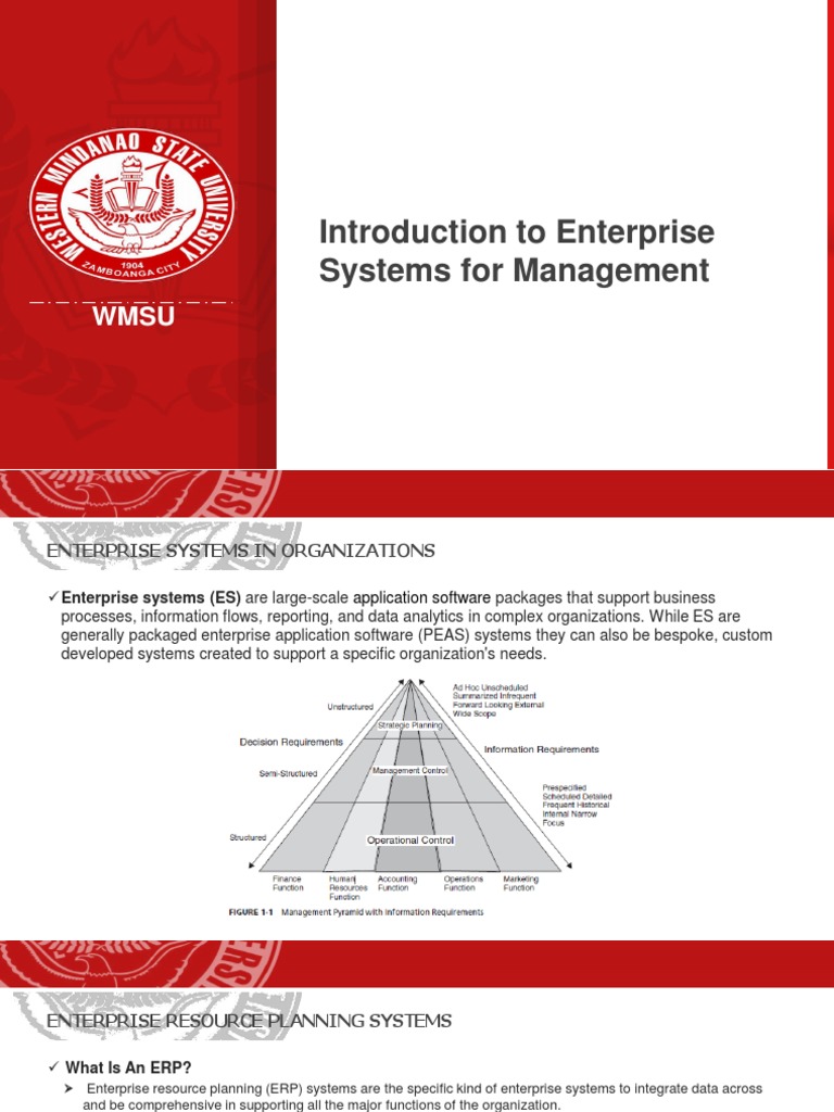 Lesson 1-Introduction To Enterprise Systems For Management | PDF ...