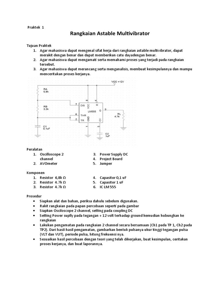 Astable Multivibrator | PDF