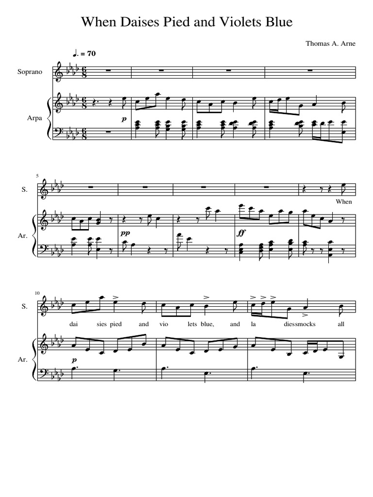 When Daises Pied and Violets Blue | PDF