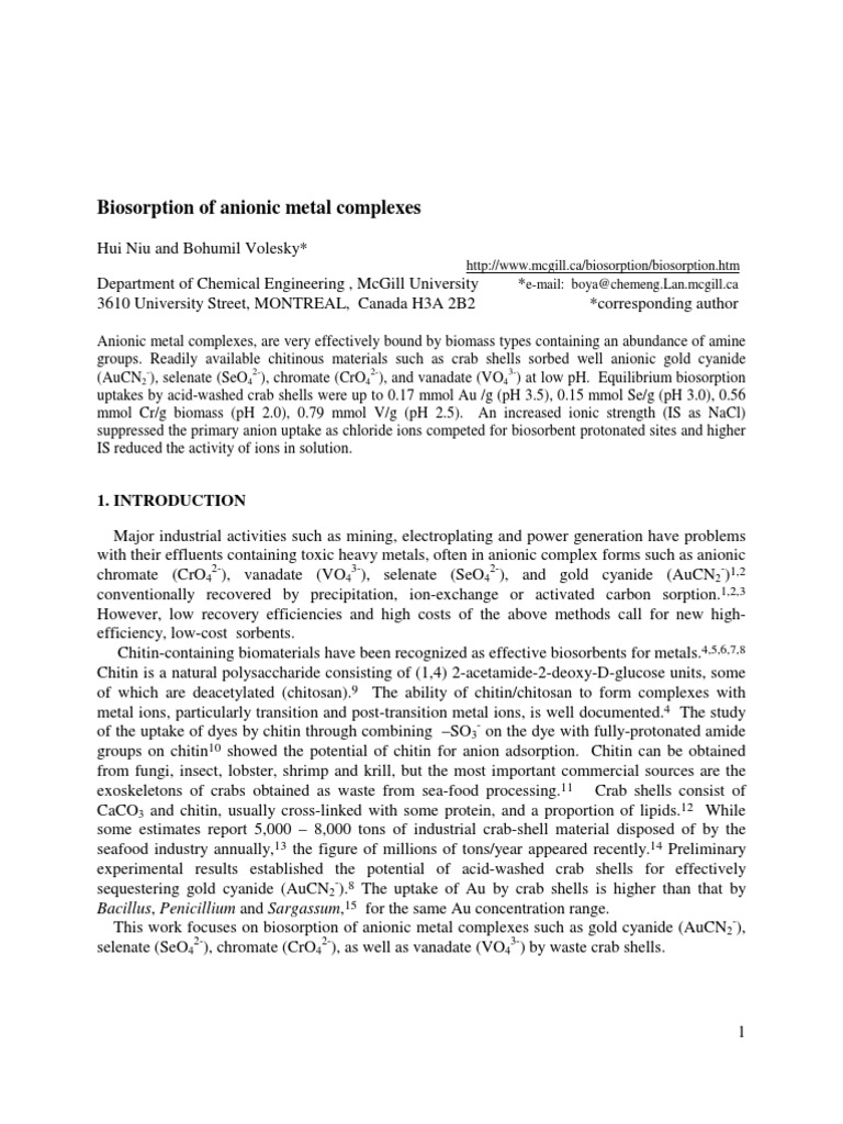 Ion of Anionic Metal Complexes | PDF | Ion | Ph