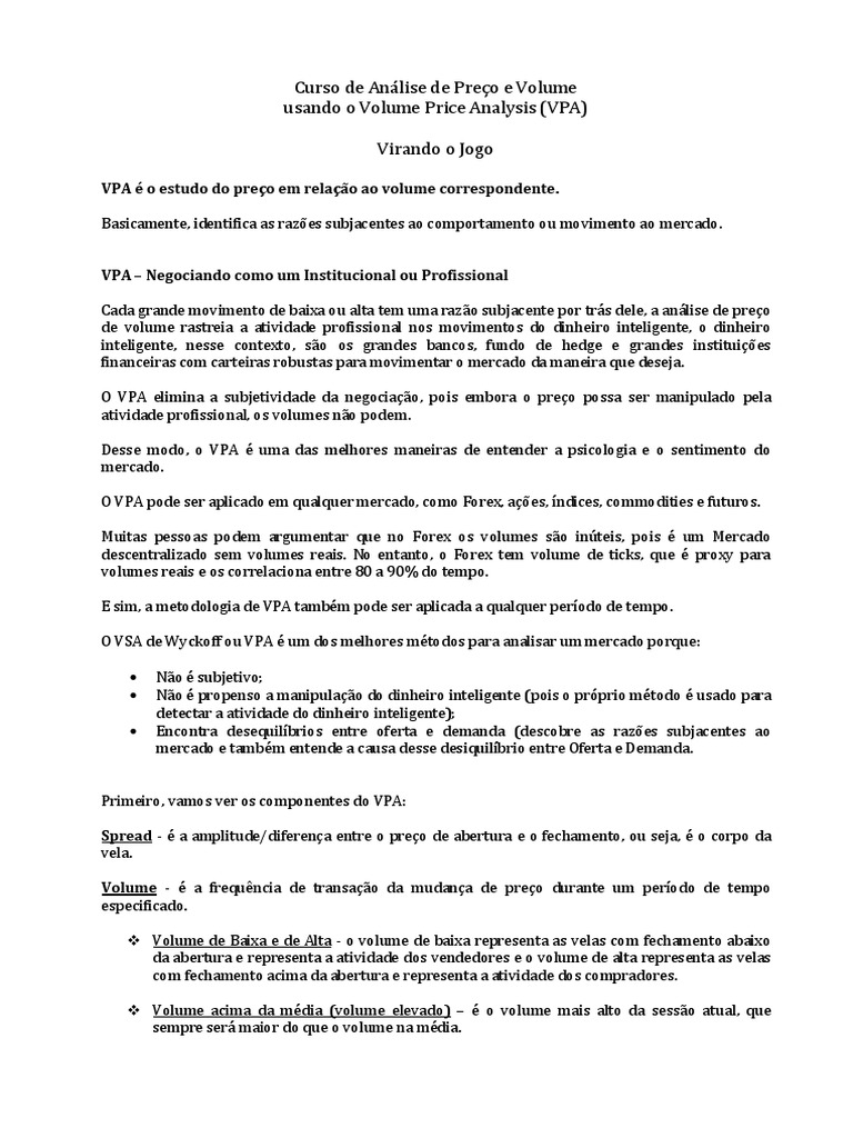 Padrões de Leitura de VPA VSA-VPA Brasil | PDF | Mercado de câmbio | Mercado (economia)