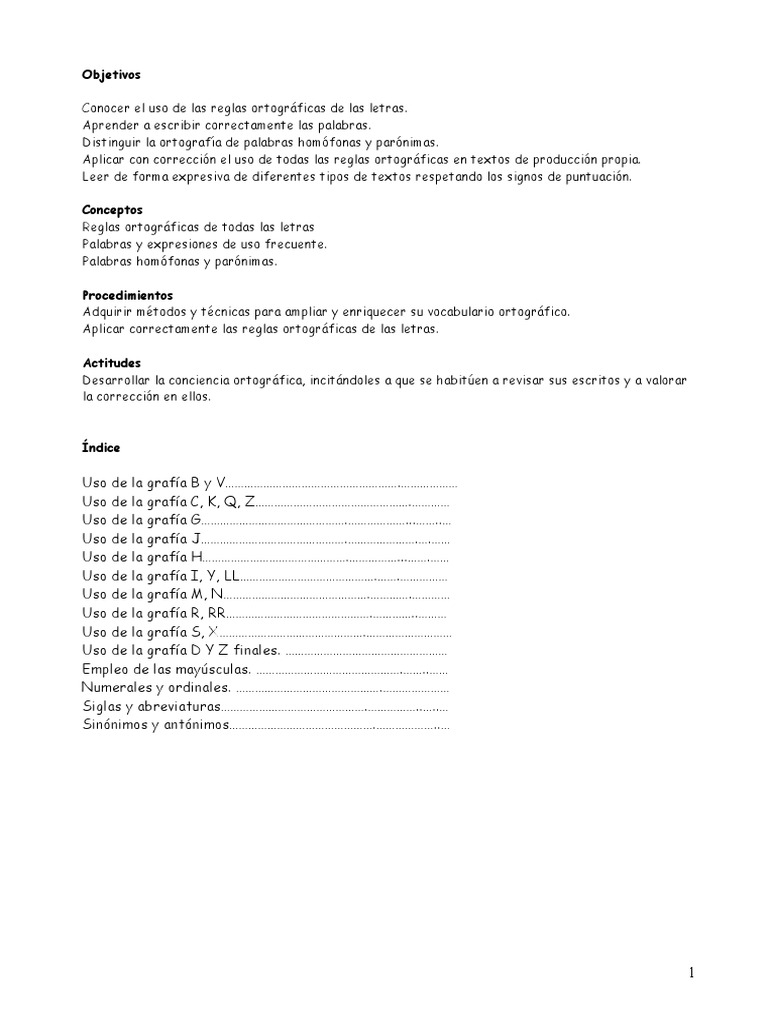 Reglas Ortograficas | PDF | Ortografía | Verbo